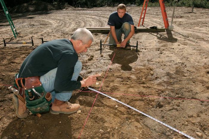 How to Lay Out and Pour Concrete Piers for a Deck - Fine Homebuilding
