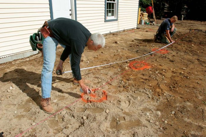 How to Lay Out and Pour Concrete Piers for a Deck - Fine Homebuilding