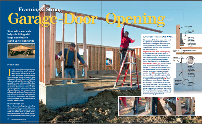 Framing a Strong Garage-Door Opening - Fine Homebuilding