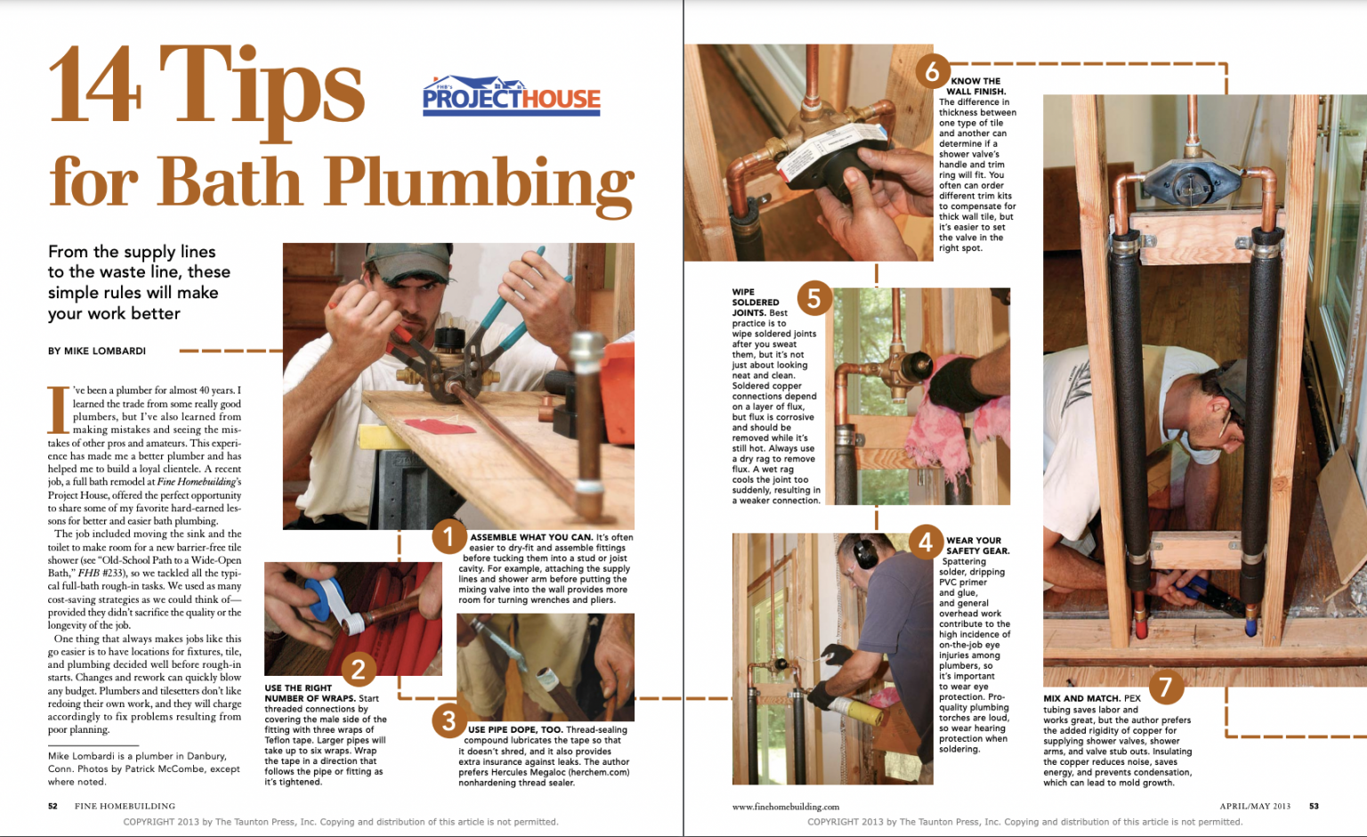 14 Tips for Bath Plumbing - Fine Homebuilding
