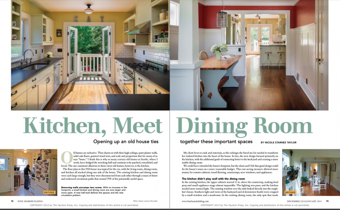 Kitchen, Meet Dining Room - Fine Homebuilding