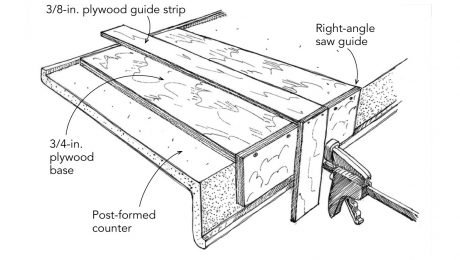 Post-Formed Countertop Cutting Guide - Fine Homebuilding