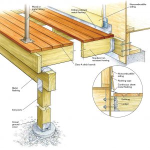 How to Build a Fire Resistant Deck - Fine Homebuilding