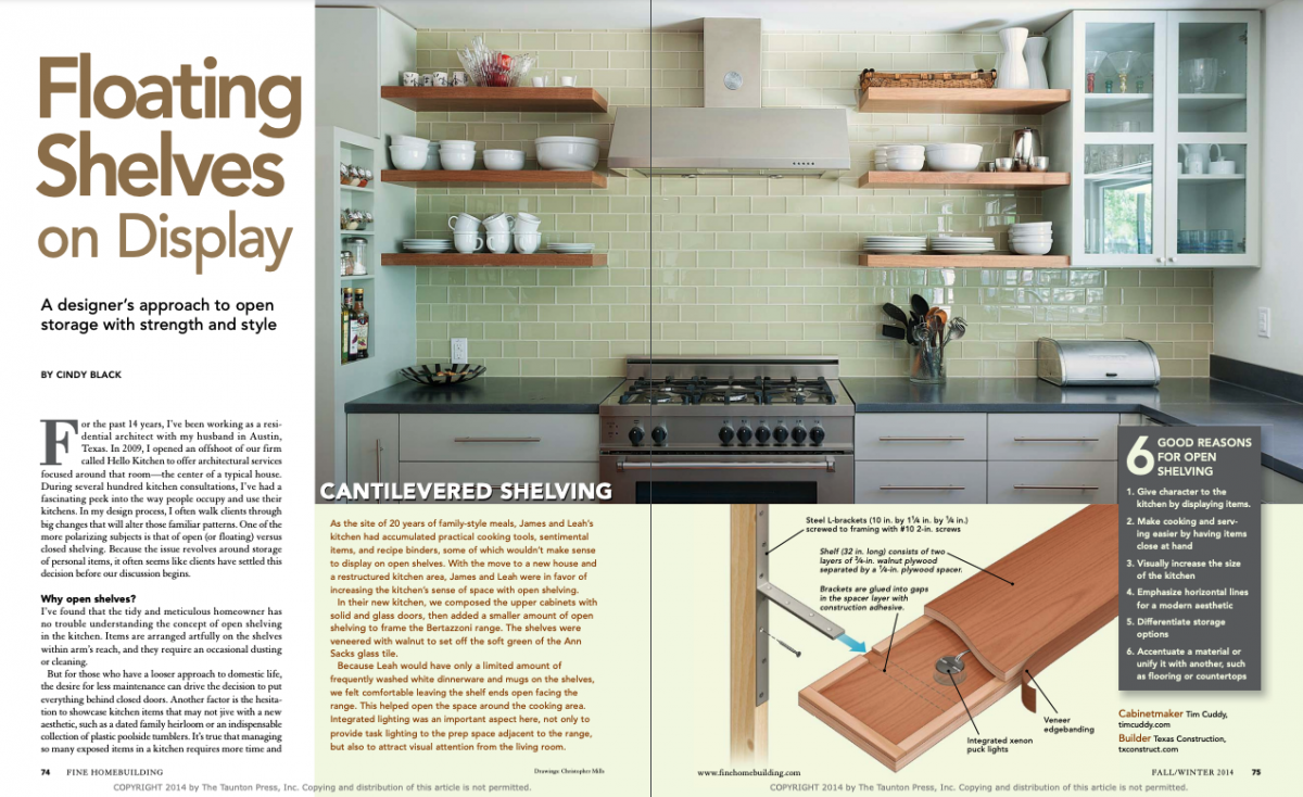 Floating Shelves on Display Offer Strength and Style - Fine Homebuilding