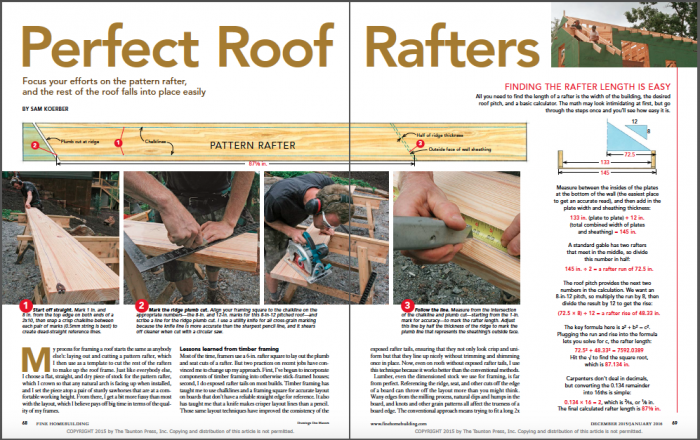 Perfect Roof Rafters - Fine Homebuilding