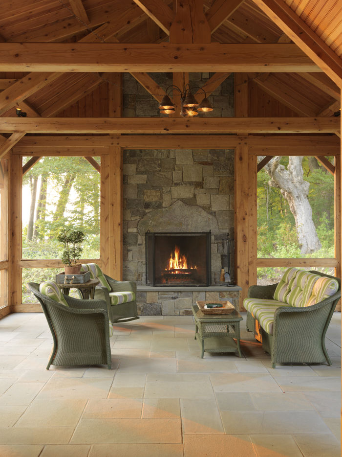 Covered Timber Frame Porch