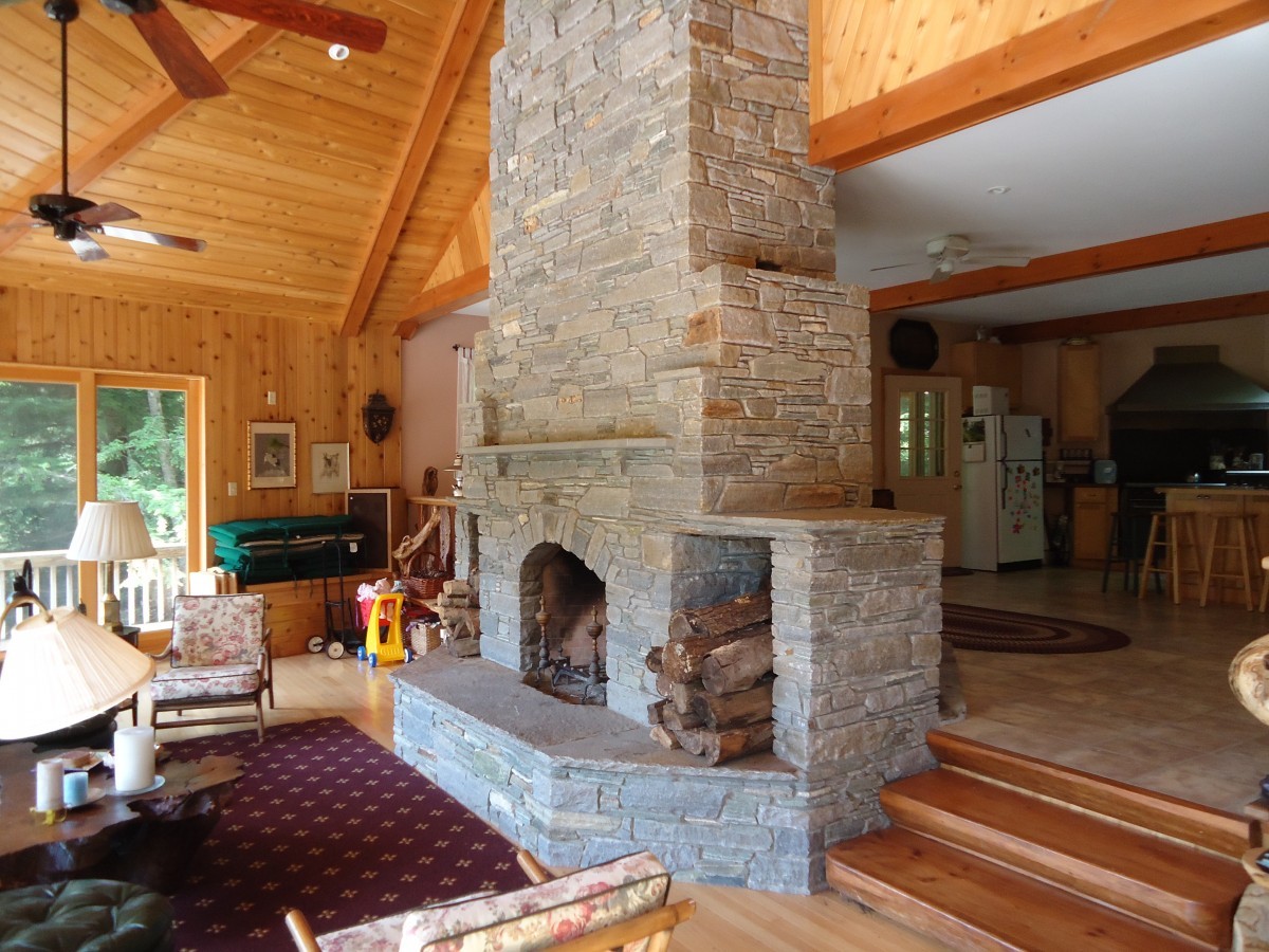Native New England Stone Fireplace - Fine Homebuilding