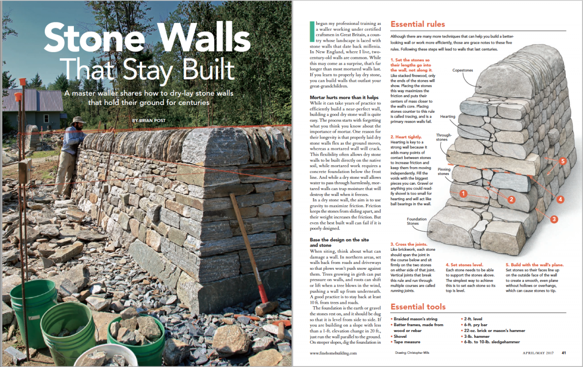 Stone Walls That Stay Built - Fine Homebuilding