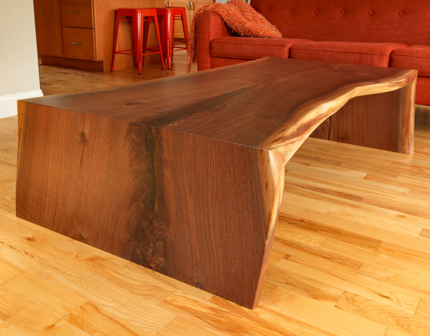 Walnut Table with Waterfall Detail - Fine Homebuilding