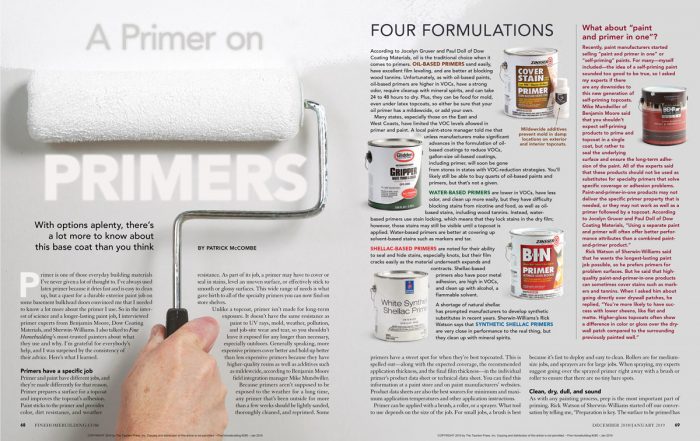 Choose the Right Primer for Your Next Painting Project - Fine Homebuilding