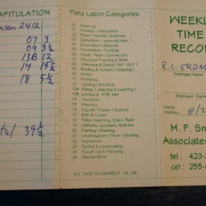 Time Cards Again - Fine Homebuilding