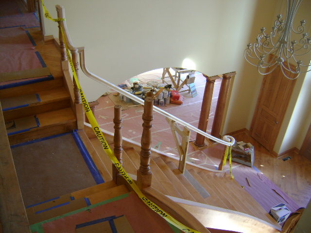 Maple flared stairway - Fine Homebuilding