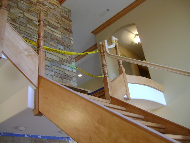 Maple flared stairway - Fine Homebuilding