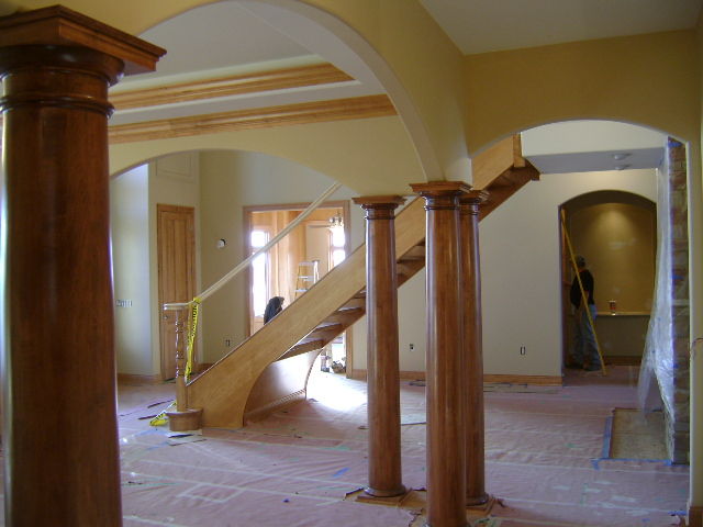 Maple flared stairway - Fine Homebuilding