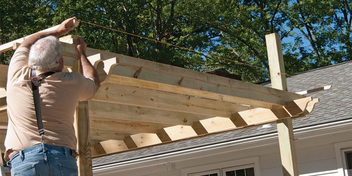 Building a Pergola: Prepare and Install the Slats - Fine Homebuilding