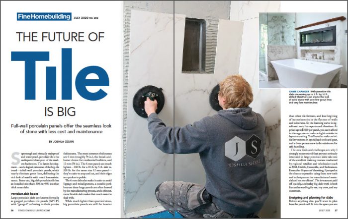 The Future of Tile Is Big - Fine Homebuilding