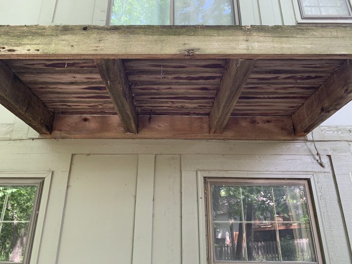 4-FT X 8 FT Cantilever Balcony Deck Removal & New 10-FT X 12-FT Deck ...
