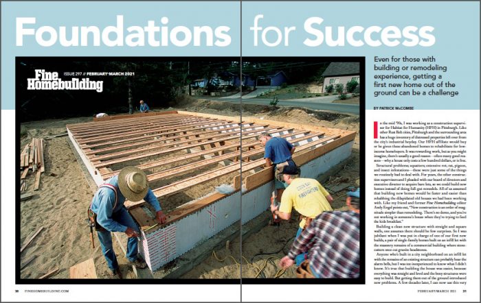 Foundations for Success - Fine Homebuilding