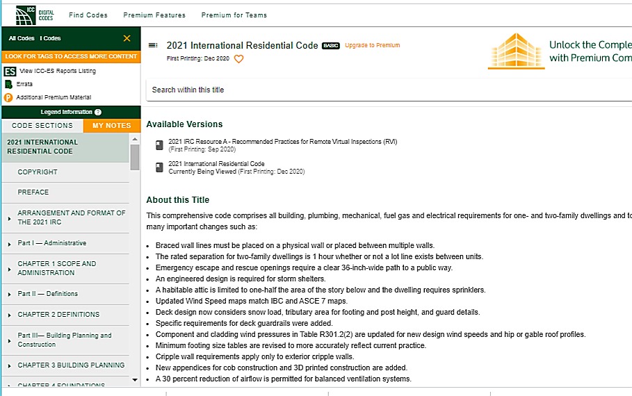 Free online access - 2021 IRC - Fine Homebuilding