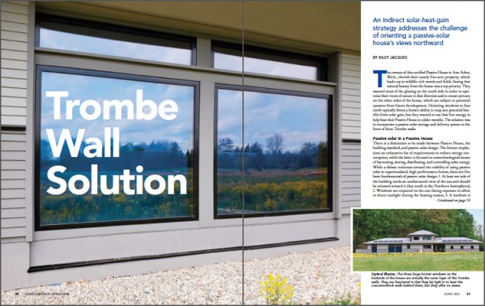 A Trombe Wall Solution for Passive-Solar Storage - Fine Homebuilding