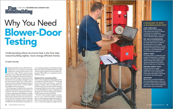 Why You Need Blower-Door Testing - Fine Homebuilding